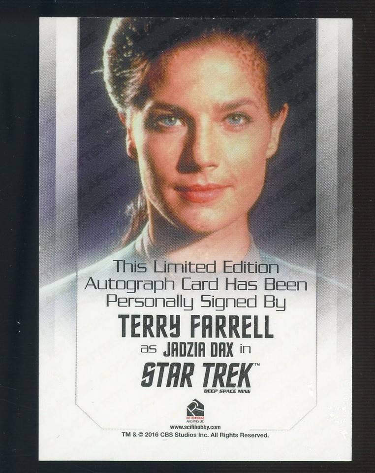 Terry Farrell as Jadzia Dax Signed 2016 Star Trek Deep Space Nine AUTO ...