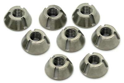 NEW 5/16-18 T-Groove Tamper Proof Security Nuts (x 8) Stainless Tri ...