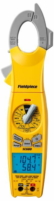 Fieldpiece SC680 Wireless Power Clamp Meter - True RMS - Phase Rotation ...