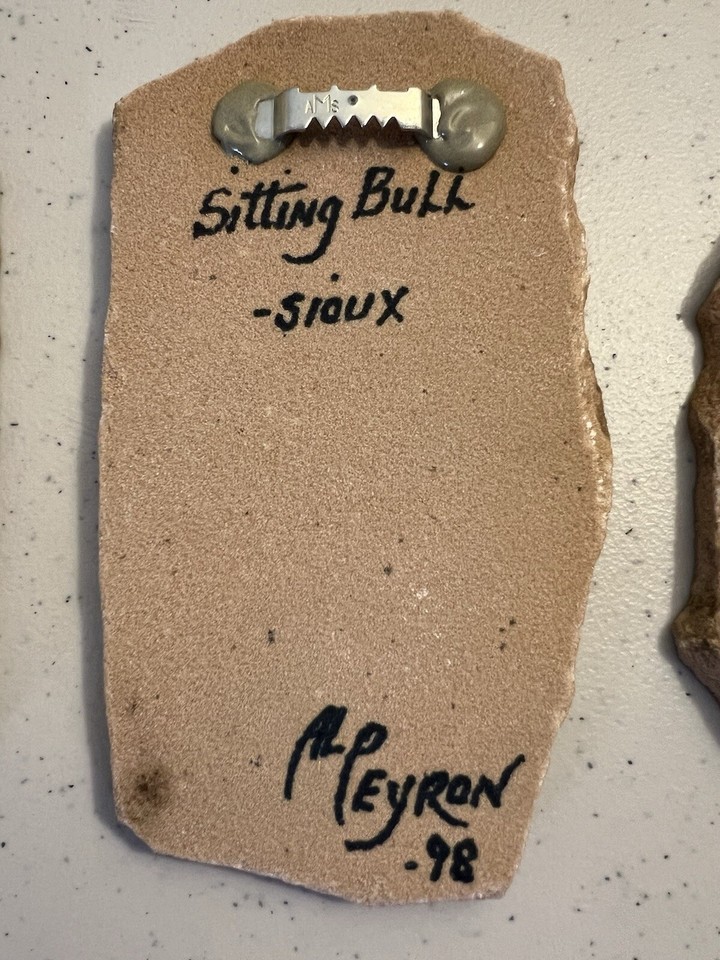 Sandstone Al Peyron Native American Art 3 Vintage Signed Sandstone ...