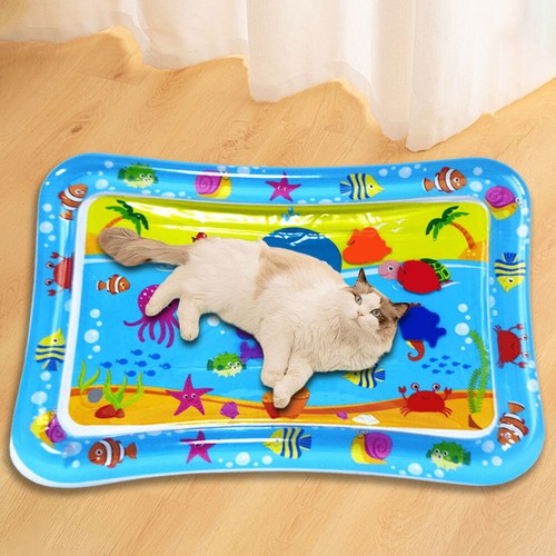 5# Cat Toys with Fish Cat Water Play Mat Water Tummy Time Mat for Bored ...