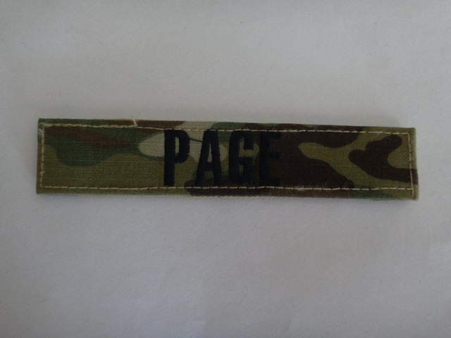 US Army OCP Name Tape PAGE Pocket Patch | eBay