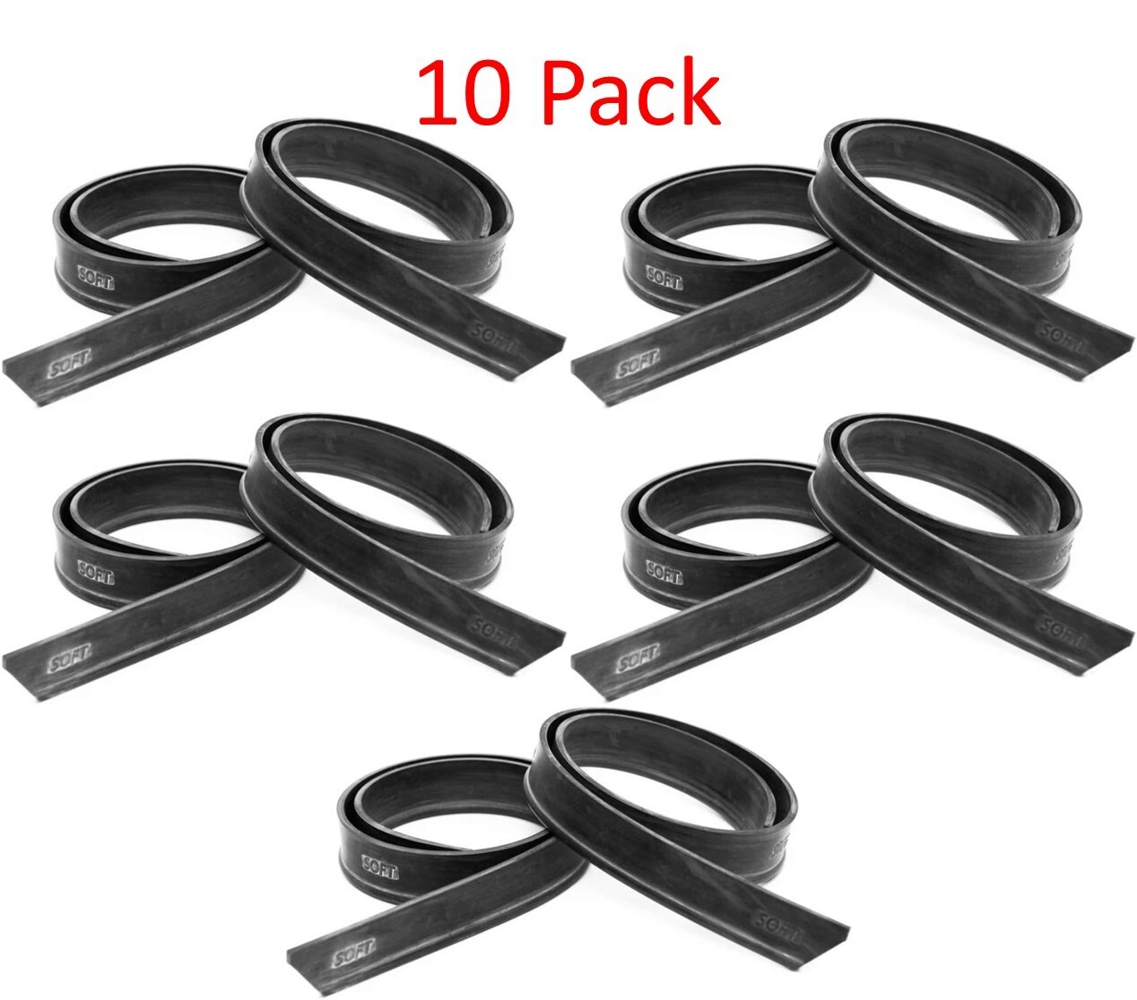 10 Pack 18" Pulex Soft Rubber Squeegee Replacement Rubber Blades | eBay