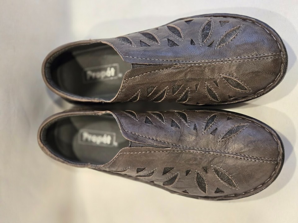 Propet Cameo Loafers Shoes Gray Leather Casual Slip On Womens size 8M ...