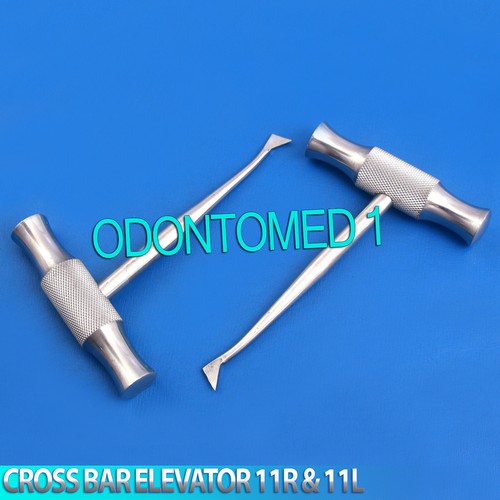 2 PCS CROSS BAR DENTAL SURGERY ROOT TOOTH ELEVATOR WINTER CRYER 11R ...