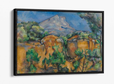 PAUL CEZANNE, QUARRY MONT SAINTE-VICTOIRE -FLOAT EFFECT FRAMED CANVAS ...