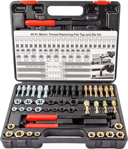 49pc Thread Chaser Set Metric Thread Repair Restorer Rethreading Master Kit | eBay