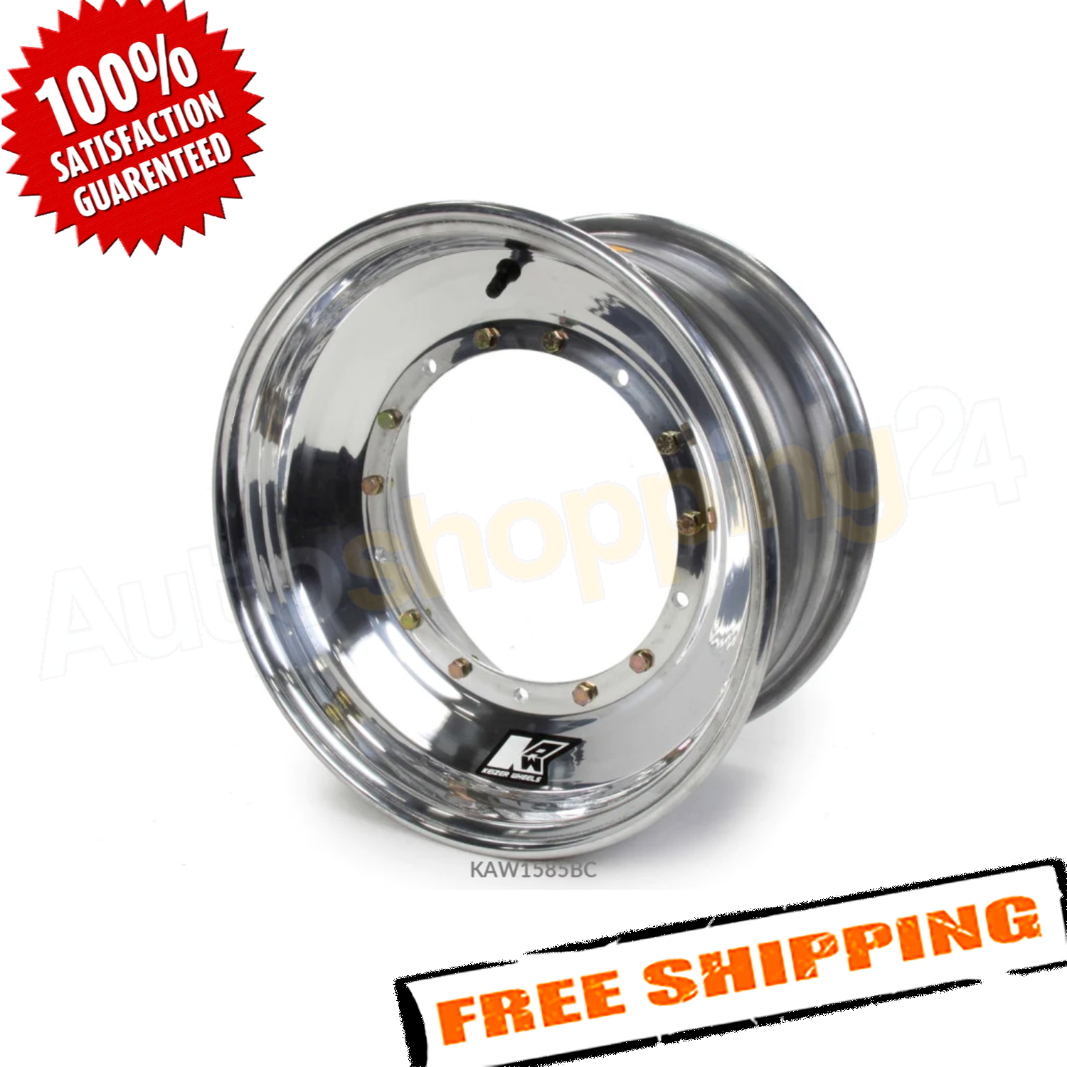 Keizer 1585BC 15x8 Polished Aluminum Direct Mount Wheel | eBay
