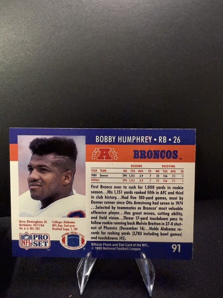 1990 Pro Set - Bobby Humphrey #91 | eBay