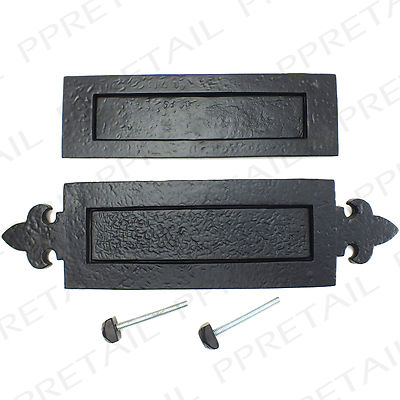BLACK ANTIQUE LETTER BOX PLATES 2 DESIGNS Classic Front Door Post Cover ...