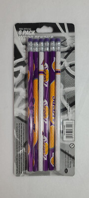 NBA LA Lakers 6 pack Wood Pencils Unsharpened With Erasers National ...