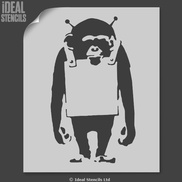 Banksy Stencils Monkey