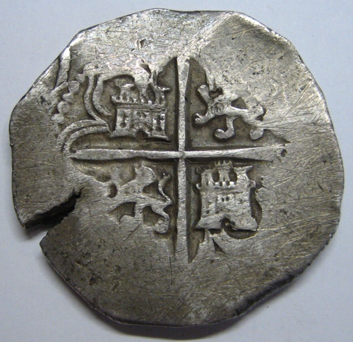 PHILIP II 8 REAL COB 1500s SEVILLA SPANISH SILVER DOLLAR COLONIAL ...