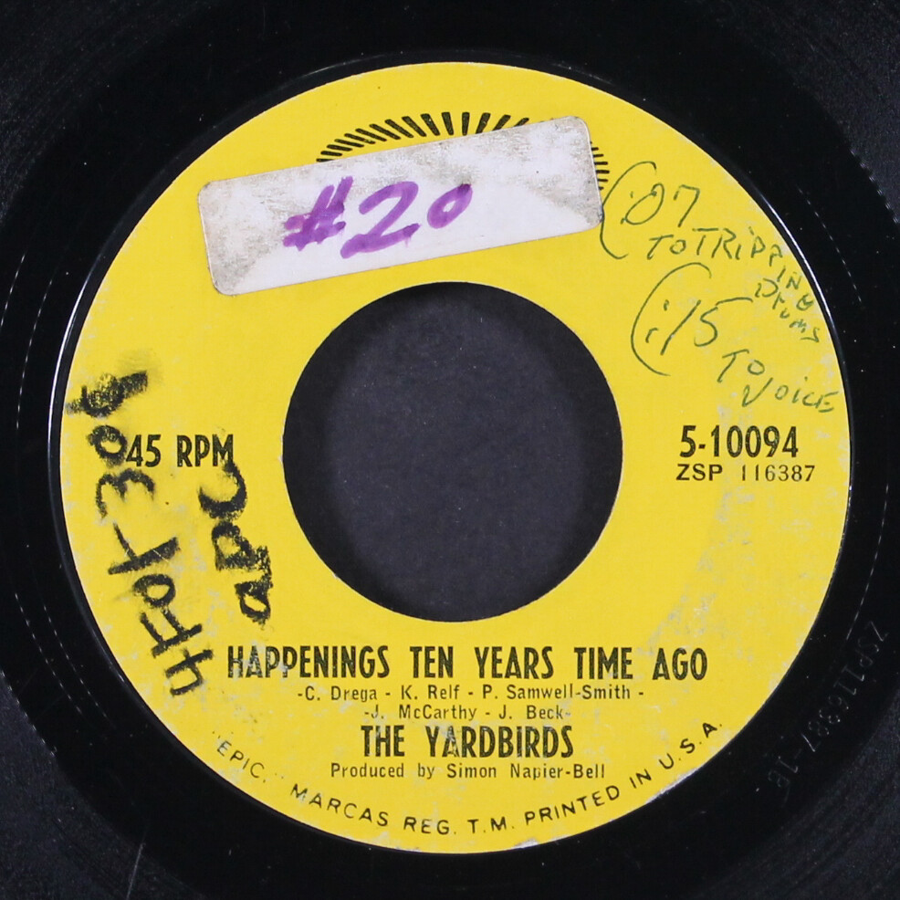 YARDBIRDS: happenings ten years time ago / nazz are blue EPIC 7" Single ...