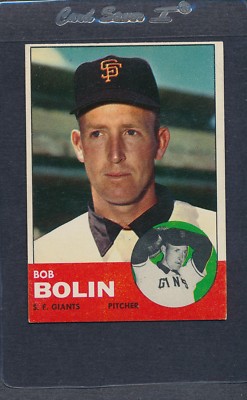 1963 Topps #106 Bob Bolin Giants EX *2942 | eBay