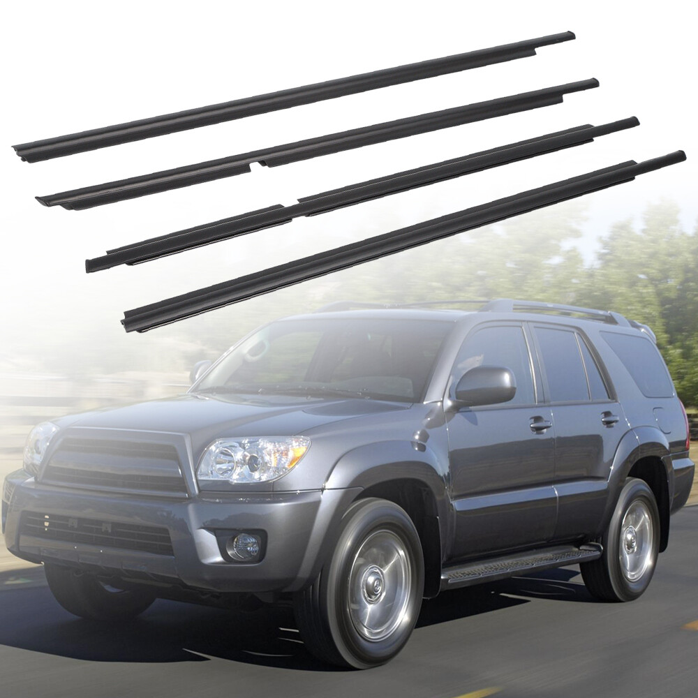 4Pcs Outer Window Weatherstrip Molding Seals Trim For 2003-2009 Toyota ...