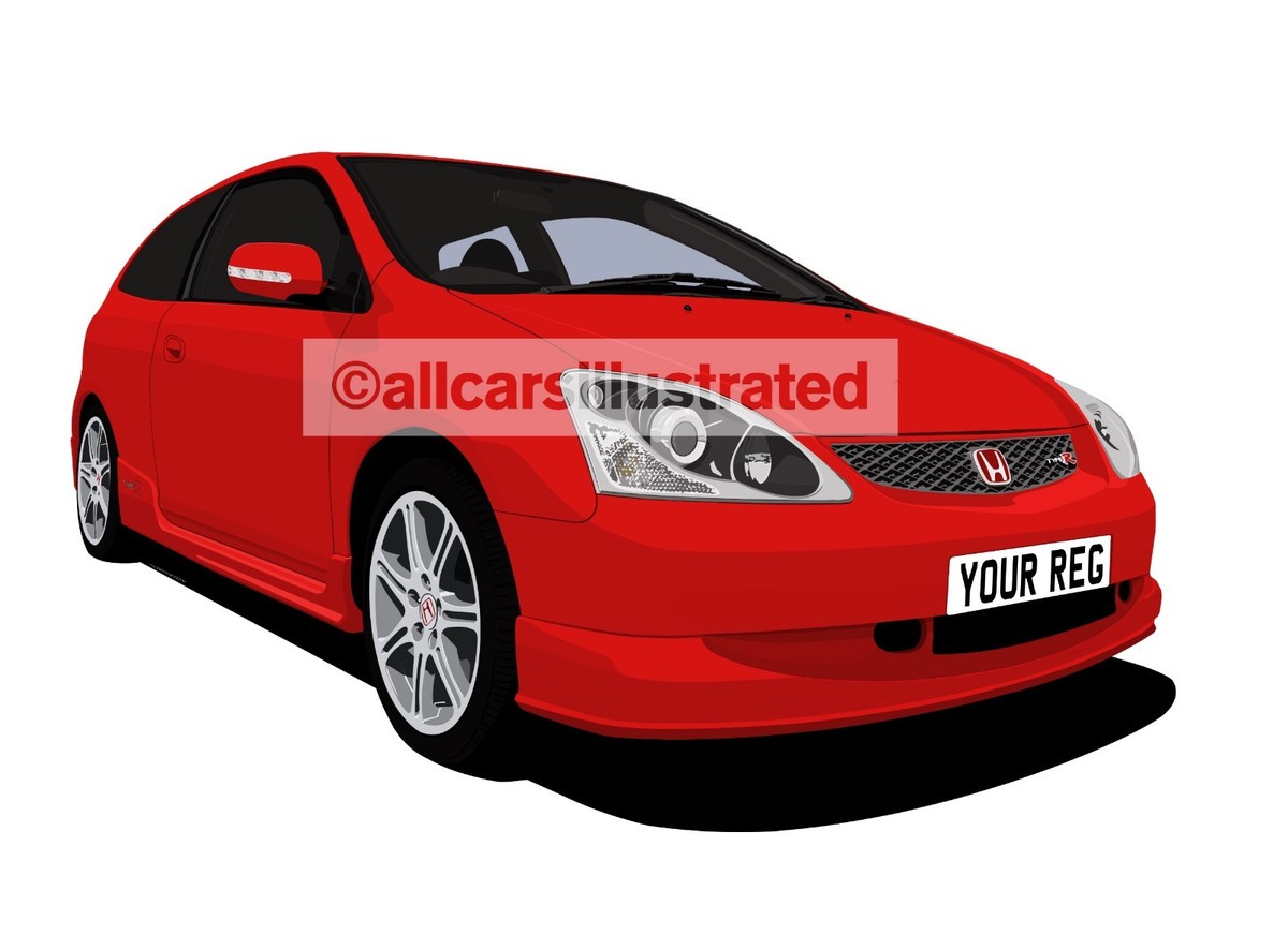 Honda Civic Hatchback Drawing
