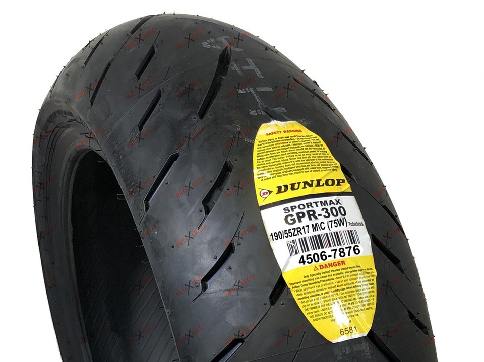 190/55ZR17 120/70ZR17 Dunlop Sportmax GPR 300 Motorcycle Tires Set ...
