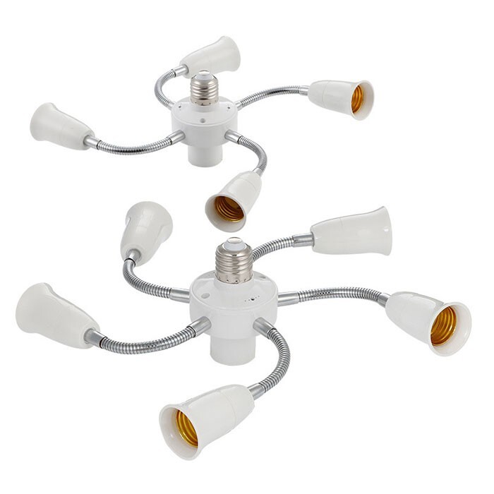 Adjustable Base Light Socket Splitter E26 DIY Bulb Holder with 3 4 5 ...