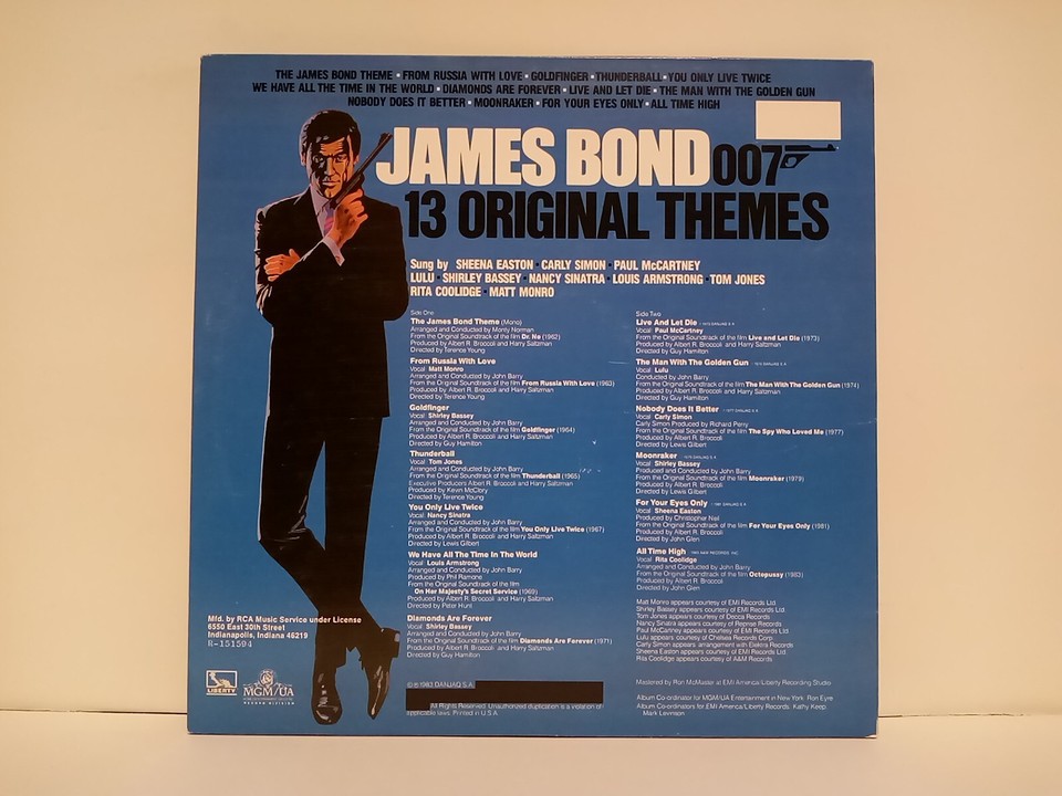 James Bond 007-13 Original Themes EX/EX LO 551138 Liberty Records | eBay