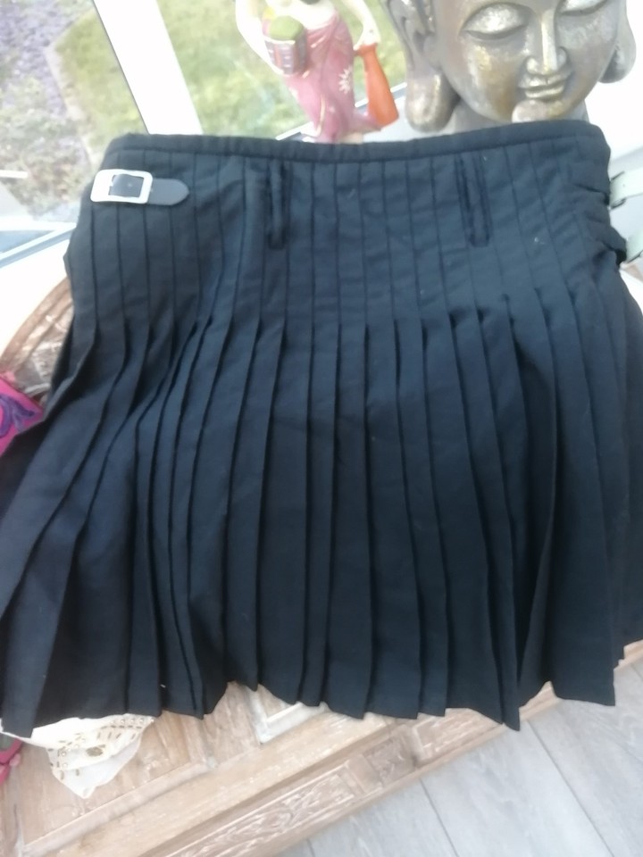 Black Utility Military Cargo Goth Kilt Mens Sz XXL FAB 46 48 WAIST 26 ...