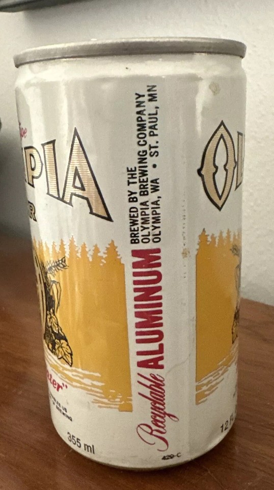 Vintage collectible Olympia beer can - pop top - aluminum - opened and ...