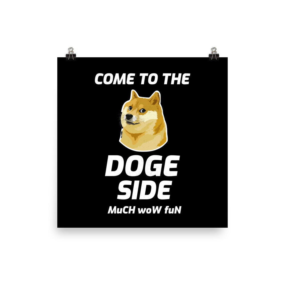 Meme Doge Wow Poster CYNLON Wow Shop Doge Meme Shibe