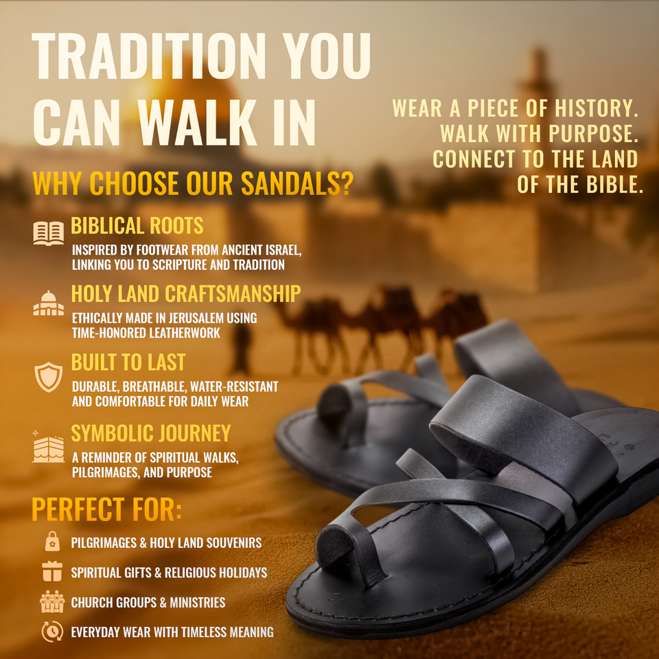 Men's Biblical Jesus Sandals Natural Genuine Leather Handmade From ...
