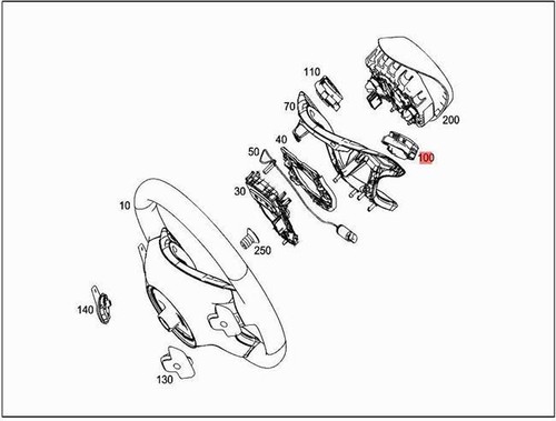 Genuine Steering Wheel Control Switch Left MERCEDES 09990506009107 | eBay
