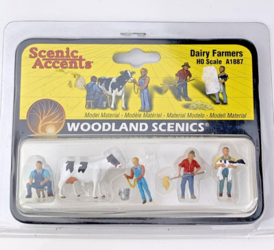 Woodland Scenics A1887 HO Scale Figures Dairy Farmers NIP | eBay
