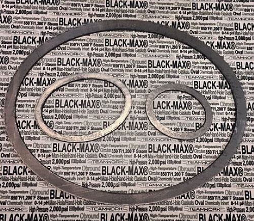 Black Max "Elliptical" Boiler Handhole & Manhole Gaskets 3 x 4 x 5/8 (6 ...