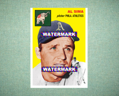 Al Sima Philadelphia Athletics A's 1954 Style Custom Baseball Art Card ...