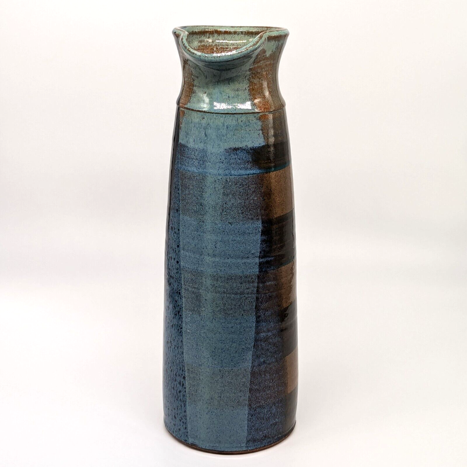Lee Segal Handmade Pottery Jug Vase Pitcher 12" Signed Art Pottery ...