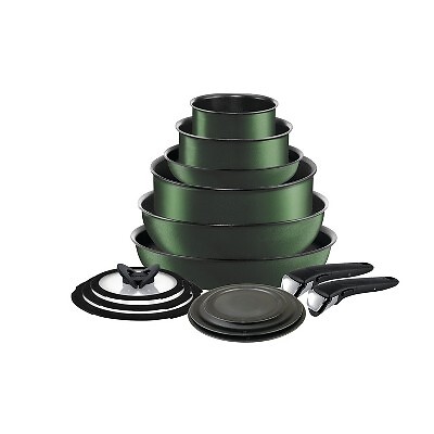 T-Fal 14pc Ingenio Expertise Nonstick Cookware Set Green | eBay