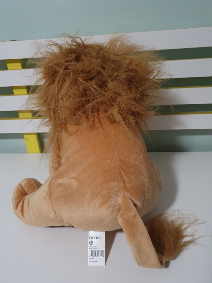 LION PLUSH TOY KMART LONG HAIR LION MANE ANKO KMART 32CM | eBay