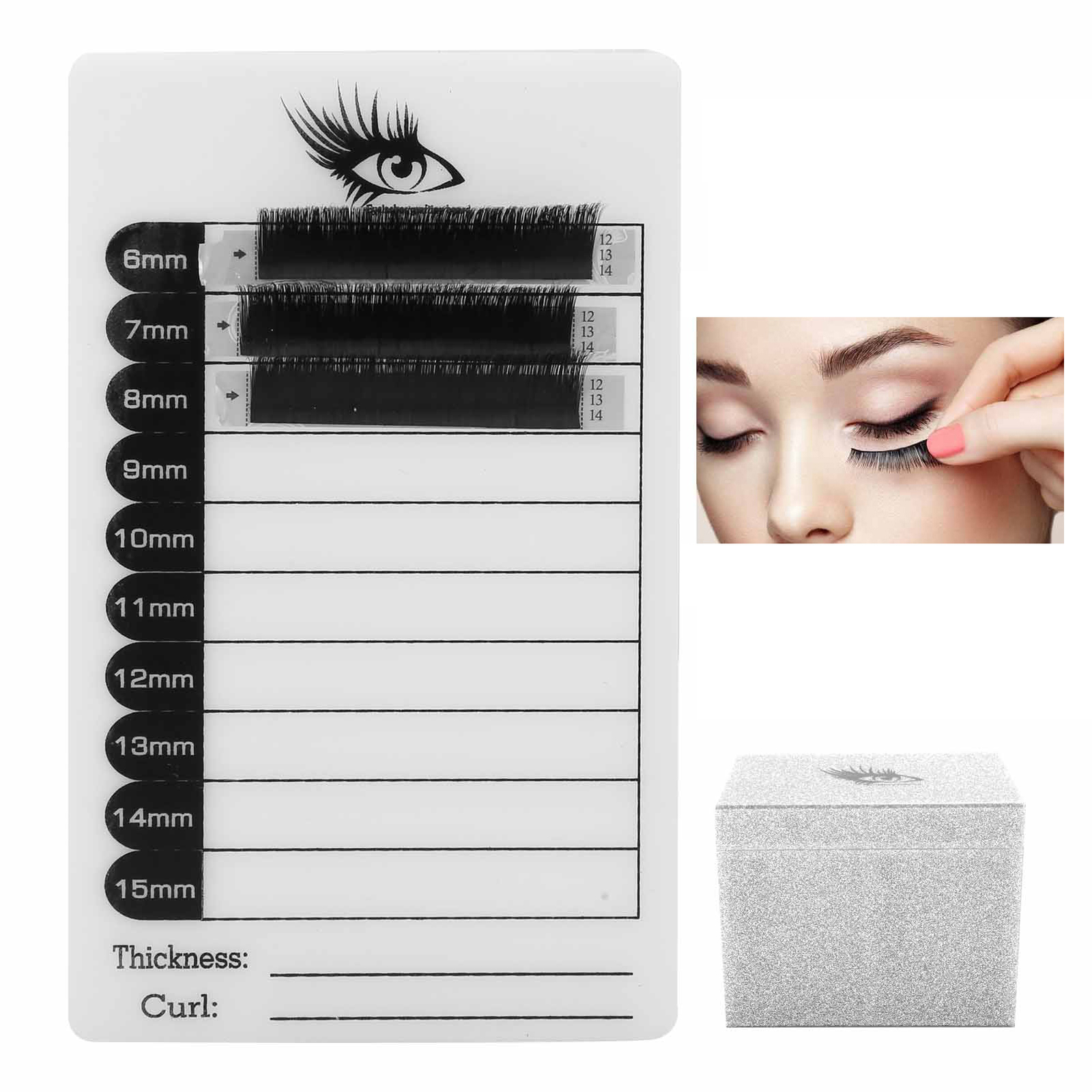 Eyelash Storage Box Ten Layers Lashes Display Case Acrylic Cosmetic ...
