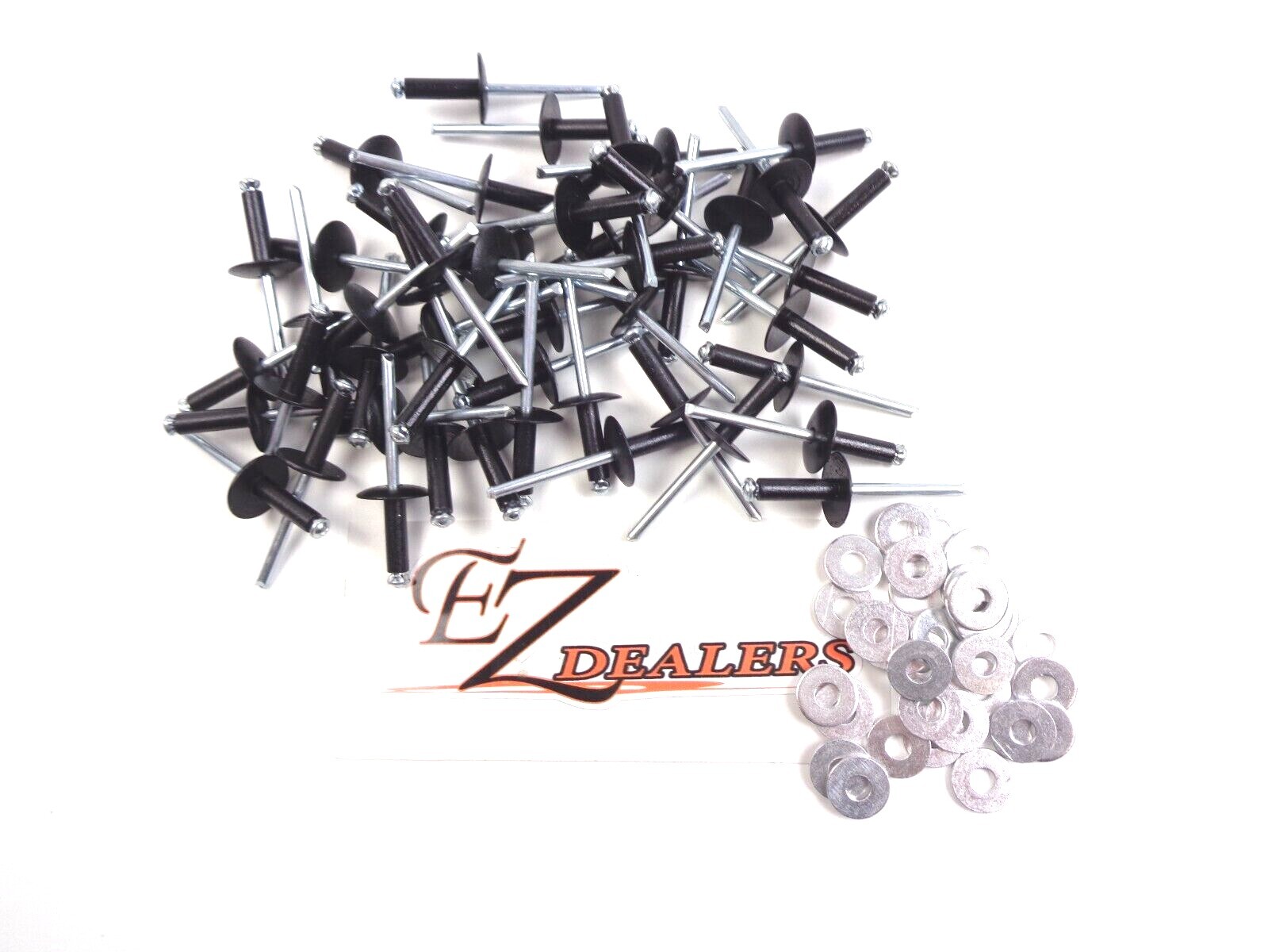 Vintage Yamaha Snowmobile Rivets,50 3/16 Black Large Head Rivets & 50 ...