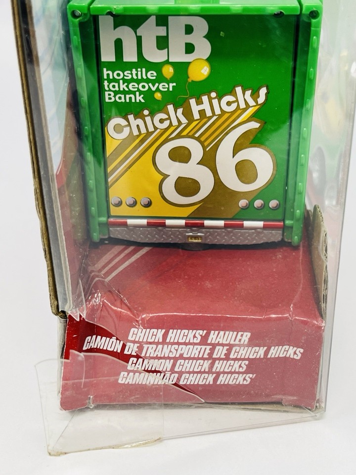 DISNEY PIXAR CARS CHICK HICKS HTB HAULER 2023 New HTF Damaged Package ...