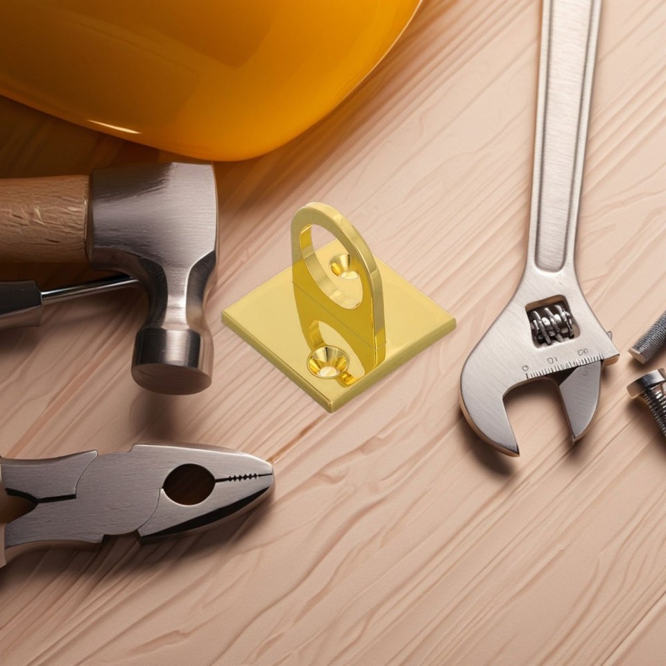 2 Pcs Metal Hanging Loop Rope Barrier Hooks Ceiling Mount Eye Bolt ...