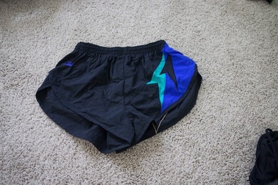 VTG Speedo Surf Runner Split Leg Running Swimming Triathlon Shorts 90s ...