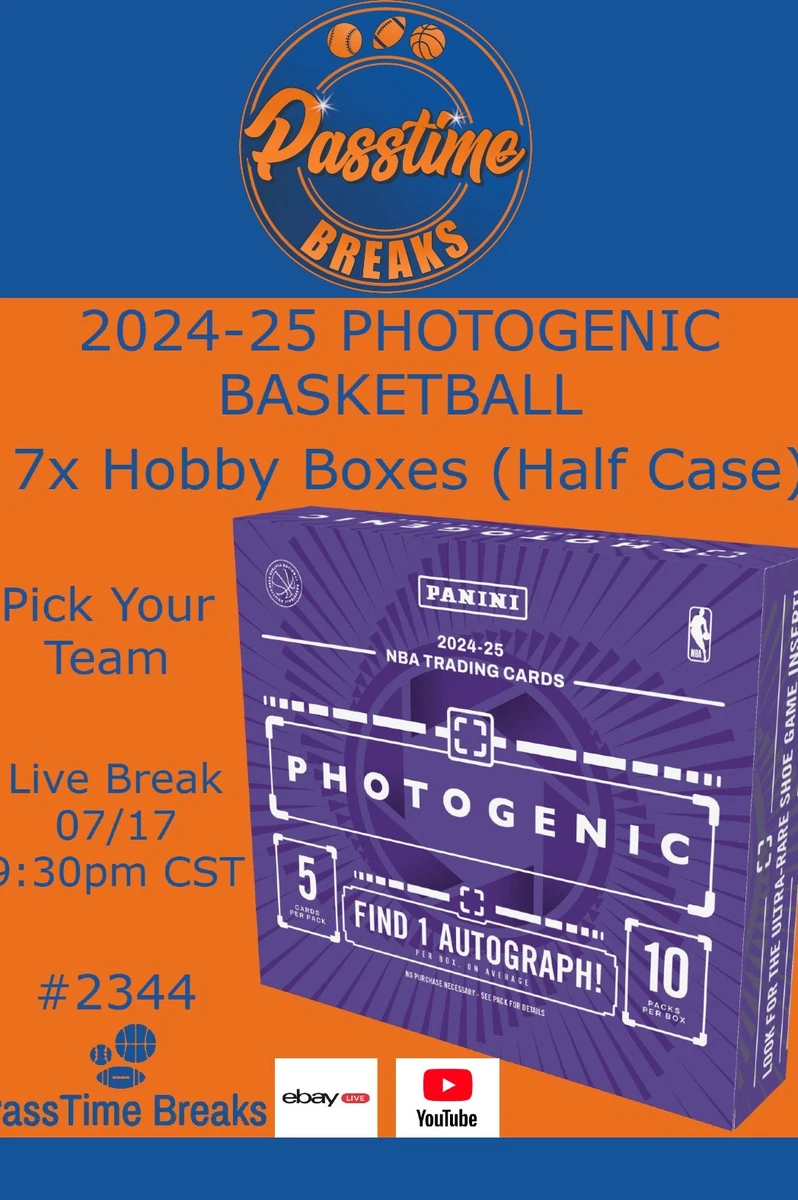 2024-25 PHOTOGENIC BASKETBALL - 7x Hobby Box - HALF CASE PYT BREAK ...