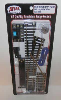 Atlas HO Scale Code 100 Nickel Silver Right Remote Snap-Switch #851 NIP ...