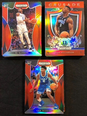 2019 Panini Prizm Draft Picks Basketball Red Prizm Parallel Cards Lot ...