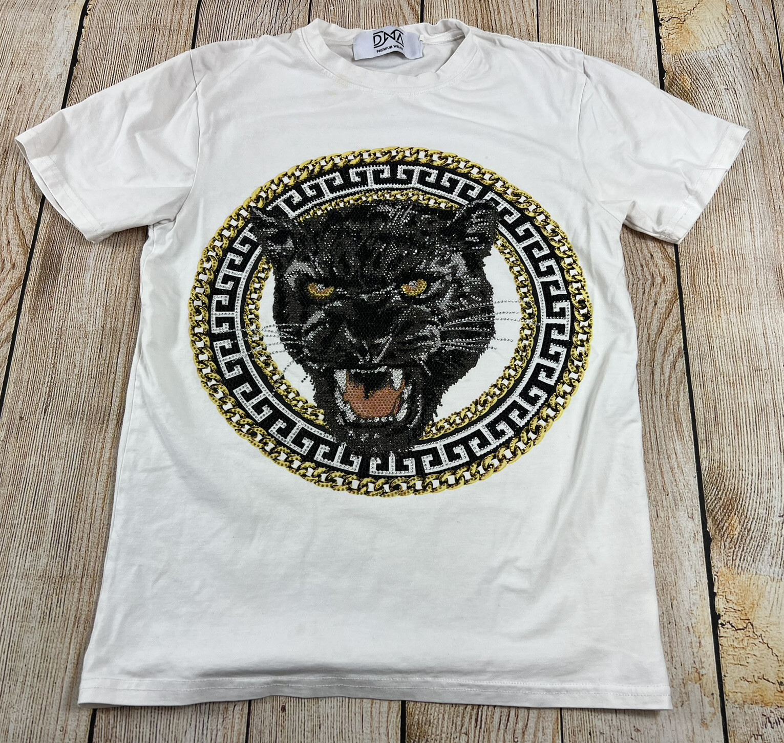 Mens DNA Premium Wear White T Shirt Size Small Black … - Gem