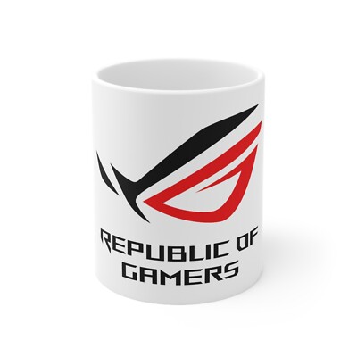 ASUS ROG Republic of Gamers 11oz Coffee Tea White Mug | eBay