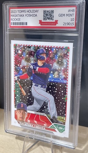 2023 Topps Holiday - Variation Masataka Yoshida #H8 Candy Cane Bat (RC ...