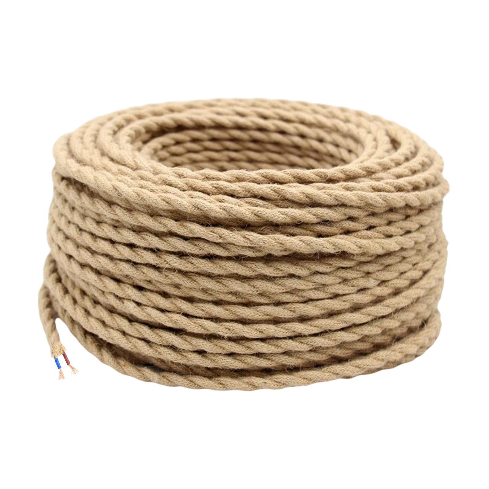 Ceiling Lamp Fixtures Wire Rope 10M Fabric Electrical Cord for DIY Lamp ...