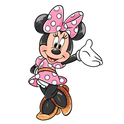 Minnie Mouse Pink Dress Clipart