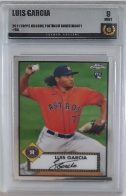 Luis Garcia 2021 Topps Chrome Platinum Anniversary RC 55 Golden Grading ...