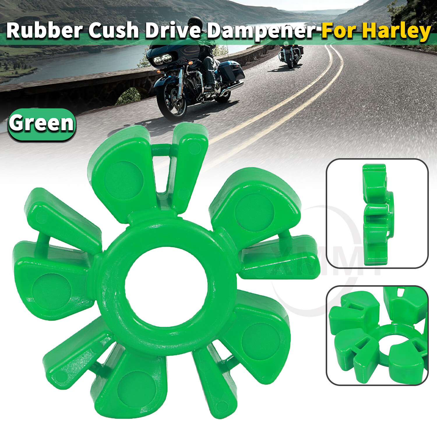 Green Rubber Cush Drive Dampener For Harley Road King Street Glide ...